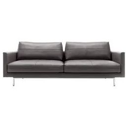 3-Sitzer "CR.414, Designsofa, edles Sofa, Loungesofa, Ledersofa, klares Design", grau (graubraun), B:200cm H:91cm T:106cm, CREATION BY ROLF BENZ, Sofas, aus Leder oder Chenille, erstklassiger Sitzkomfort, legere Polsterung