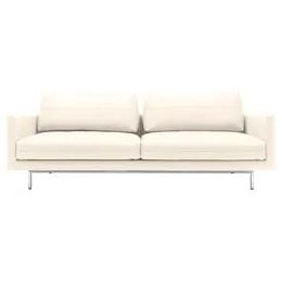 3-Sitzer "CR.414, Designsofa, edles Sofa, Loungesofa, Ledersofa, klares Design", weiß (perlweiß), B:200cm H:91cm T:106cm, CREATION BY ROLF BENZ, Sofas, aus Leder oder Chenille, erstklassiger Sitzkomfort, legere Polsterung