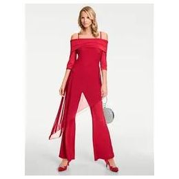 Overall, Damen, Gr. 34, rot, 95% Polyester, 5% Elasthan, Netzmaterial:100% Polyamid, Patrizia Dini BY HEINE, unifarben, lang, Overalls