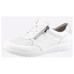 Waldläufer Schnürschuh WALDLÄUFER, Damen, Gr. 6,5, weiß, Glattleder, Rindsleder, Schuhe