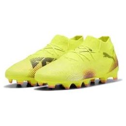 Fußballschuh Puma "FUTURE 8 PRO FG/AG Fußballschuhe Jugendliche", Kinder, Gr. 34.5, gelb (gelb alert schwarz sun struck pink), Obermaterial: Textil, Synthetik; Futter: Textil, Synthetik; Innensohle: Textil; Laufsohle: Synthetik, Schuhe