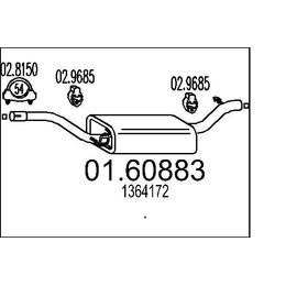 MTS MARKENTECHNIKSERVICEGMBH & CO. KG MTS Endschalldämpfer für FORD 1364172 01.60883