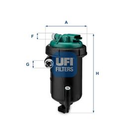UFI Kraftstofffilter 114mm f&uuml;r PEUGEOT FIAT CITRO&Euml;N 1352490080 1362976080 1901-98 55.148.00