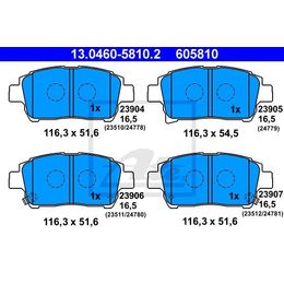 ATE Bremsensatz-Vorn und hinten SG00000DIG Bremsensatz, Scheibenbremse vorne rechts links bel&uuml;ftet 255mm f&uuml;r TOYOTA 04465-52060 43512-47030 42431-4703