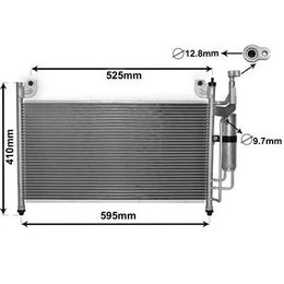 Van Wezel Kondensator, Klimaanlage f&uuml;r MAZDA DF7161480C DFY16148Z DF71-61-480C 27005236