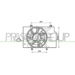 PRASCO L&uuml;fter, Motork&uuml;hlung 345mm f&uuml;r FORD 2125430 8V518C607CE 8V518C607CF FD344F004