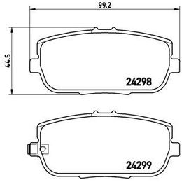 Brembo Bremsensatz VA + HA Coated Disc Line Bremsensatz, Scheibenbremse vorne hinten rechts links innenbel&uuml;ftet 280mm f&uuml;r FIAT MAZDA ABARTH N1Y32643ZA