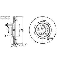 ATE Bremsscheibe vorne rechts links bel&uuml;ftet 300,0mm f&uuml;r HONDA 45251-S2A-000 24.0125-0706.1