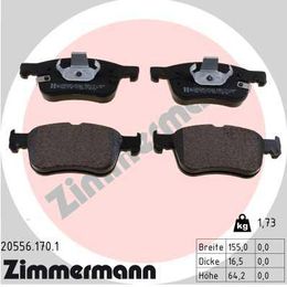 Zimmermann Bremsbelagsatz, Scheibenbremse vorne rechts links Foto entspricht Lieferumfang f&uuml;r FORD 2210416 2580321 KTJX61-2001-ACB 20556.170.1