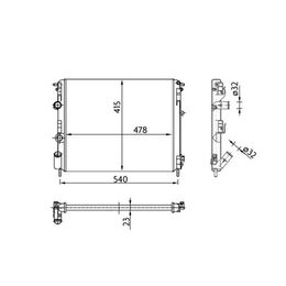 Mahle K&uuml;hler, Motork&uuml;hlung f&uuml;r RENAULT DACIA NISSAN 8200156548 7700428082 2140000QAX CR 36 000S