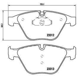 Brembo Bremsensatz-Vorderachse COATED DISC LINE / STANDARD Bremsensatz, Scheibenbremse vorne rechts links innenbel&uuml;ftet 310mm f&uuml;r BMW 34116764021 3411