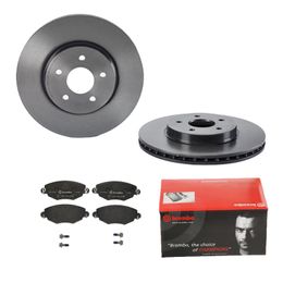 Brembo Bremsensatz-Vorderachse COATED DISC LINE / STANDARD Bremsensatz, Scheibenbremse vorne rechts links innenbel&uuml;ftet 300mm f&uuml;r FORD JAGUAR 1565017