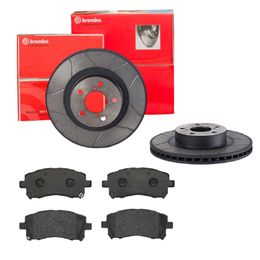 Brembo Bremsensatz-Vorderachse MAX LINE / STANDARD Bremsensatz, Scheibenbremse vorne rechts links innenbelüftet 276mm für MITSUBISHI TOYOTA SUBARU NIS