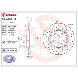 Brembo Bremsensatz-Vorn und hinten SG00000EPX Bremsensatz, Scheibenbremse vorne rechts links Gelocht 320mm f&uuml;r SKODA VW SEAT (FAW) (SVW) AUDI 8K069815