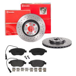 Brembo Bremsensatz-Vorderachse XTRA LINE / STANDARD Bremsensatz, Scheibenbremse vorne rechts links Gelocht/innenbel. 284mm f&uuml;r FIAT VAUXHALL ABARTH OP