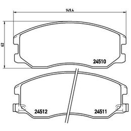 Brembo Bremsensatz-Vorderachse COATED DISC LINE / STANDARD Bremsensatz, Scheibenbremse vorne rechts links innenbel&uuml;ftet 296mm f&uuml;r SUZUKI GENERAL MOTOR