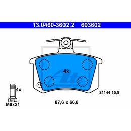 ATE Bremsensatz-Hinterachse Bremsensatz, Scheibenbremse hinten rechts links bel&uuml;ftet 269mm f&uuml;r VAG 4A0698451 447615601A 443698451A IJF141F6M9