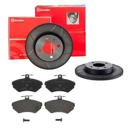 Brembo Bremsensatz-Vorderachse MAX LINE / STANDARD Bremsensatz, Scheibenbremse vorne rechts links Geschlitzt 256mm f&uuml;r SKODA VW SEAT AUDI 6N0698151A 6