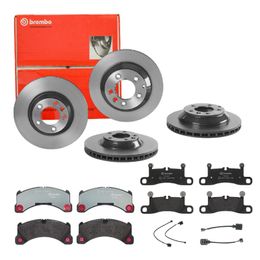 Brembo Bremsensatz-Vorn und hinten Bremsensatz, Scheibenbremse vorne rechts links innenbel&uuml;ftet 330mm f&uuml;r SKODA VW SEAT AUDI PORSCHE 7L6615302E 7L6615