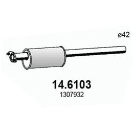 Asso Mittelschalld&auml;mpfer f&uuml;r DAF FORD VOLVO 1677736 1307932 30681933 14.6103