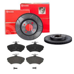 Brembo Bremsensatz-Vorderachse MAX LINE / STANDARD Bremsensatz, Scheibenbremse vorne rechts links innenbel&uuml;ftet 256mm f&uuml;r SKODA VW SEAT (FAW) AUDI 6N0