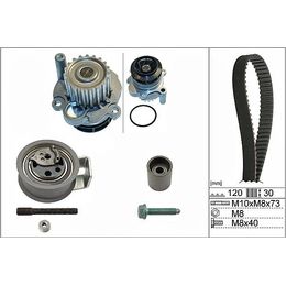 INA Wasserpumpe + Zahnriemensatz f&uuml;r SKODA VW SEAT AUDI FORD 038121011CX 045109244A 045109243C 530 0091 31