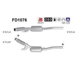 AS Ru&szlig;-/Partikelfilter, AbgASanlage f&uuml;r VW 7E0254800DX 7E0254800EX 7E0254800FX FD1076