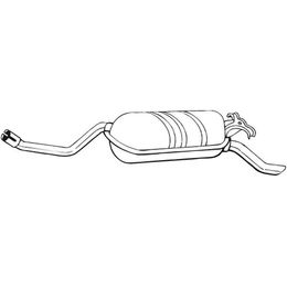 BOSAL Endschalld&auml;mpfer 278-189 f&uuml;r MERCEDES-BENZ 1244900115 1244900315 1244900915