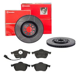 Brembo Bremsensatz-Vorderachse MAX LINE / STANDARD Bremsensatz, Scheibenbremse vorne rechts links innenbel&uuml;ftet 312mm f&uuml;r SKODA VW SEAT (FAW) AUDI 3A0