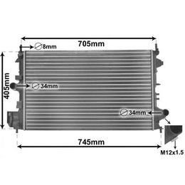 Van Wezel K&uuml;hler, Motork&uuml;hlung mit Zubeh&ouml;r f&uuml;r FIAT OPEL 24418340 1300283-13217130 95524869 37002462