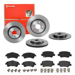 Brembo Bremsensatz-Vorn und hinten SG00000E44 Bremsensatz, Scheibenbremse vorne rechts links innenbel&uuml;ftet 290mm f&uuml;r TOYOTA 044650F012 044650F011 0446