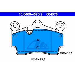 ATE Bremsensatz-Hinterachse Bremsensatz, Scheibenbremse vorne hinten rechts links belüftet 350mm für PORSCHE VAG BMW 95535293902 7L6698151A 9553529390