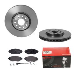 Brembo Bremsensatz-Vorderachse COATED DISC LINE / STANDARD IJDTIDGVD6 Bremsensatz, Scheibenbremse vorne rechts links innenbel&uuml;ftet 314mm f&uuml;r SKODA VW