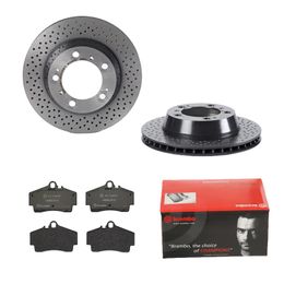Brembo Bremsensatz, Scheibenbremse 1420-54986 hinten rechts links Gelocht/innenbel. 299mm f&uuml;r PORSCHE 99635293903 98735293900 98735240300
