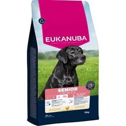eukanuba Trockenfutter Hund, Senior, groß, Huhn 15 kg