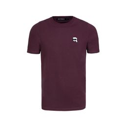K by KARL LAGERFELD Karl Lagerfeld T-Shirt '755710' Herren Gr&ouml;&szlig;e XL bordeaux / schwarz / wei&szlig;