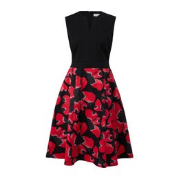 s.Oliver BLACK LABEL Kleid Damen Größe 46 blau / rot / schwarz Winterkleid
