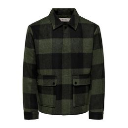 Only & Sons Only & Sons Jacke 'ONSCONNOR' Herren Gr&ouml;&szlig;e XL dunkelgr&uuml;n / schwarz