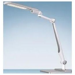 Hansa STYRO Schreibtischleuchte LED Multiflex wei&szlig;/silber H.600mm m.Standfu&szlig; u.Klemme - 41-5010.715