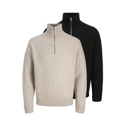 Jack & Jones Jack & Jones Sweater 'JJESOHO OLLIE' male Beige, Black size S