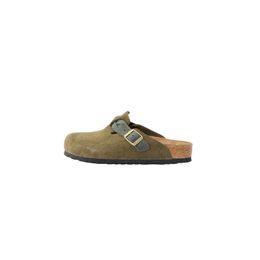 Birkenstock Pantolette 'Boston LEOI/LEVE' Damen Gr&ouml;&szlig;e 39 oliv / tanne