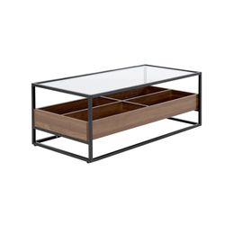 Beliani Couchtisch WACO in Braun/Schwarz - (W) 55 x (H) 42 x (L) 110 cm | Gr.: onesize