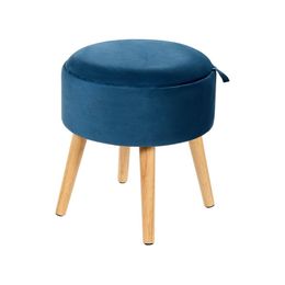 Beliani Hocker NEELY in Blau - (W) 39 x (H) 43 x (L) 39 cm | Gr.: onesize