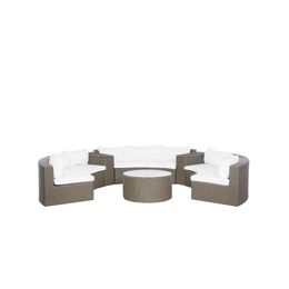 Beliani 2-tlg Lounge Set SEVERO in Braun/Weiß | Gr.: onesize
