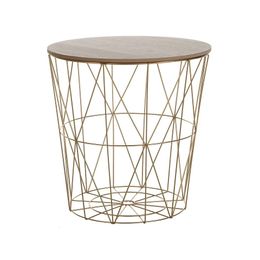 Beliani Beistelltisch LANARK in Gold/Braun - (W) 40 x (H) 40 x (L) 40 cm | Gr.: onesize