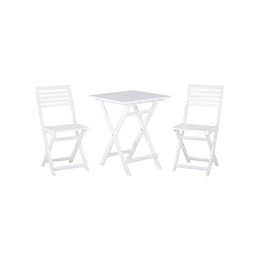 Beliani 3-tlg Bistro Set FIJI in Weiß | Gr.: onesize