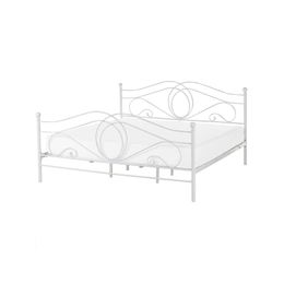 Beliani Doppelbett LYRA in Weiß - (W) 182 x (H) 107 x (L) 209 cm | Gr.: onesize