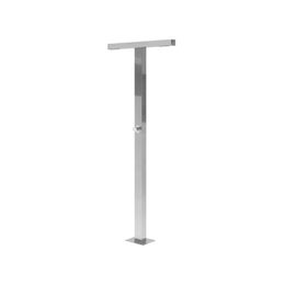 Beliani Gartendusche URZULAI in Silber - (W) 80 x (H) 210 x (L) 22 cm | Gr.: onesize
