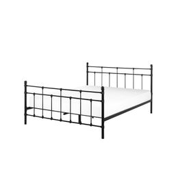 Beliani Doppelbett LYNX in Schwarz - (W) 168 x (H) 110 x (L) 209 cm | Gr.: onesize