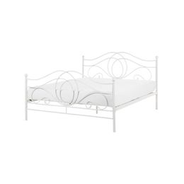 Beliani Doppelbett LYRA in Weiß - (W) 147 x (H) 103 x (L) 211 cm | Gr.: onesize